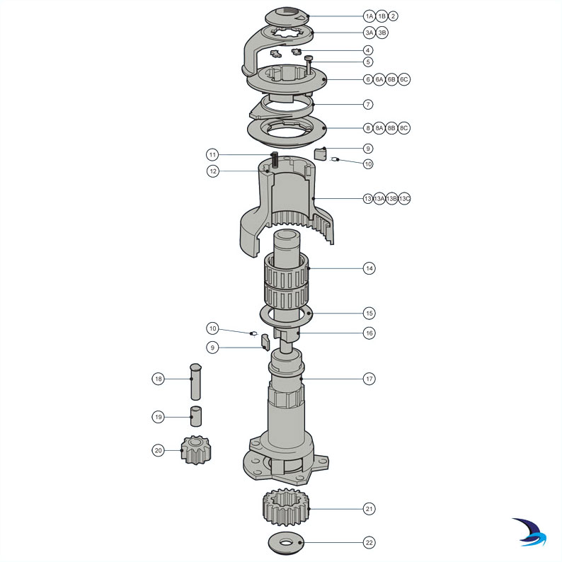 Lewmar - Ocean Self-Tailing Winch Spares (Sizes 14ST & 16ST)