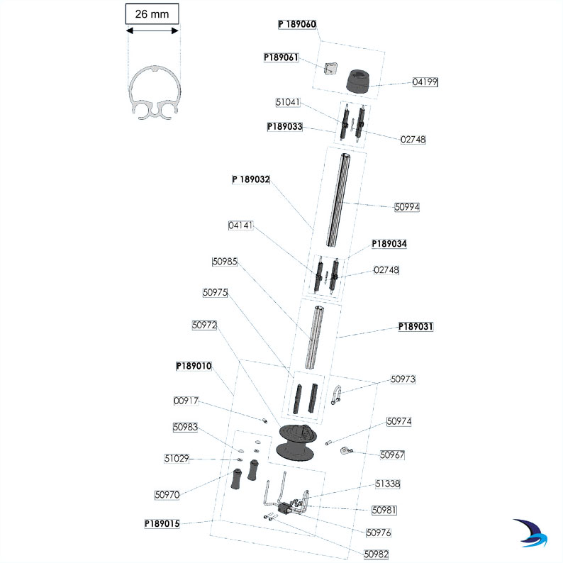 Profurl - C260 reefing system spares