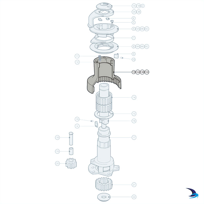 Lewmar - Ocean Self-Tailing Winch Spares (Sizes 14ST & 16ST)