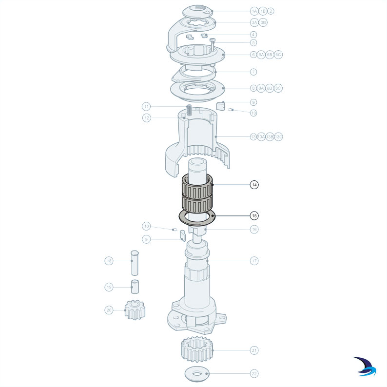 Lewmar - Ocean Self-Tailing Winch Spares (Sizes 14ST & 16ST)