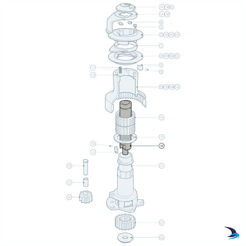 Lewmar - Ocean Self-Tailing Winch Spares (Sizes 14ST & 16ST)