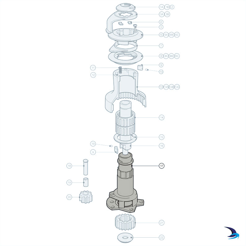 Lewmar - Ocean Self-Tailing Winch Spares (Sizes 14ST & 16ST)