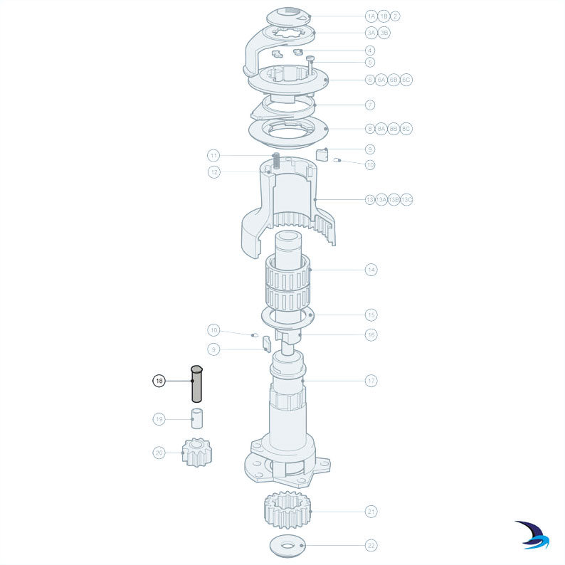 Lewmar - Ocean Self-Tailing Winch Spares (Sizes 14ST & 16ST)