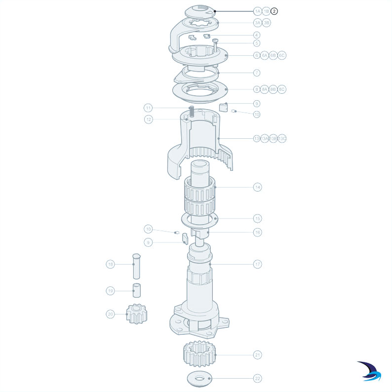 Lewmar - Ocean Self-Tailing Winch Spares (Sizes 14ST & 16ST)