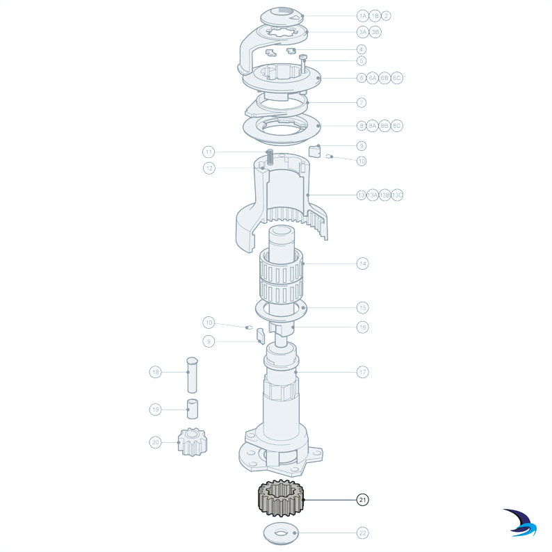 Lewmar - Ocean Self-Tailing Winch Spares (Sizes 14ST & 16ST)
