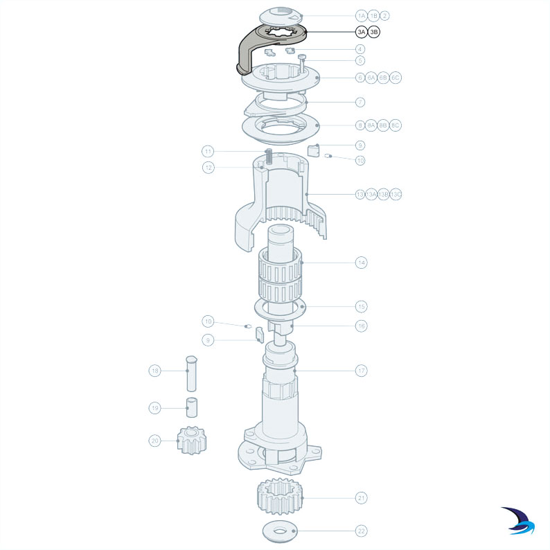 Lewmar - Ocean Self-Tailing Winch Spares (Sizes 14ST & 16ST)