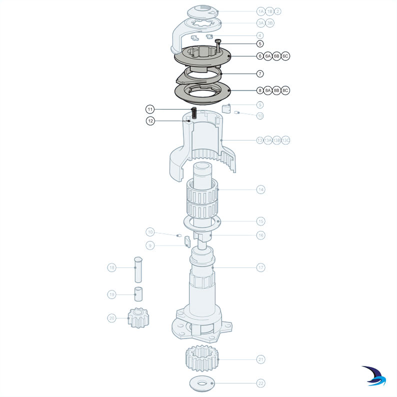 Lewmar - Ocean Self-Tailing Winch Spares (Sizes 14ST & 16ST)