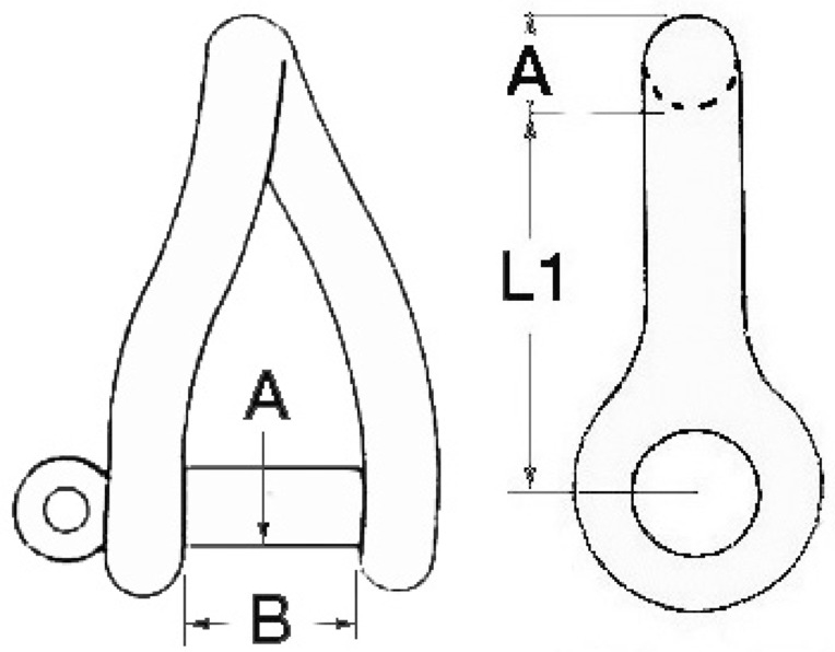 Stainless Steel Twisted Shackle