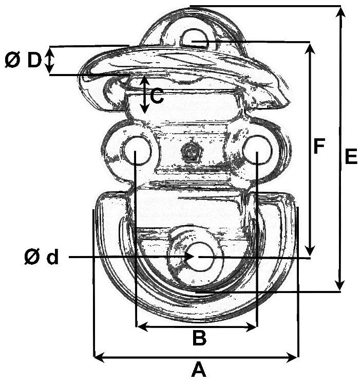 Wichard - Double Folding Pad Eyes